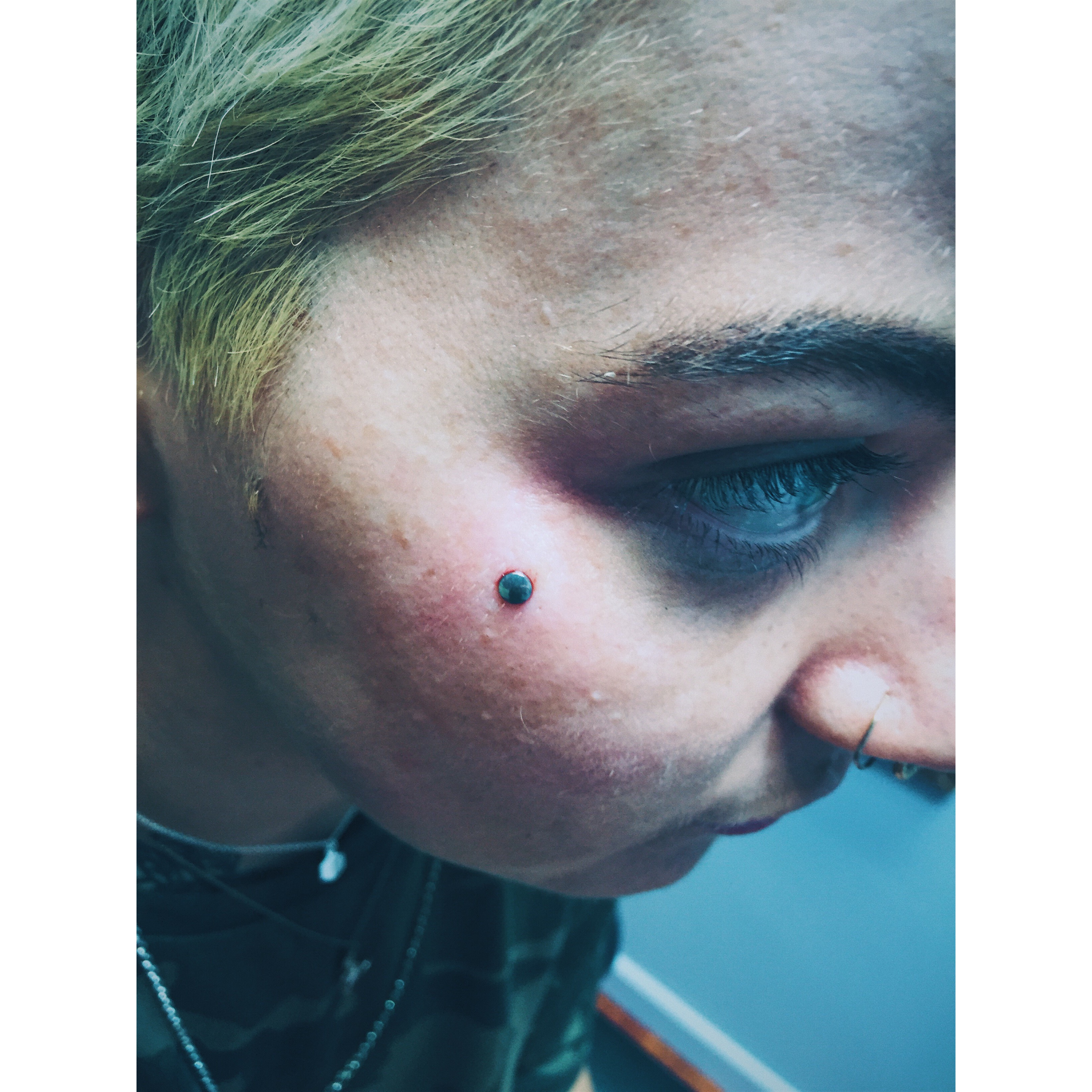Cheek Dermal Piercing Tumblr
